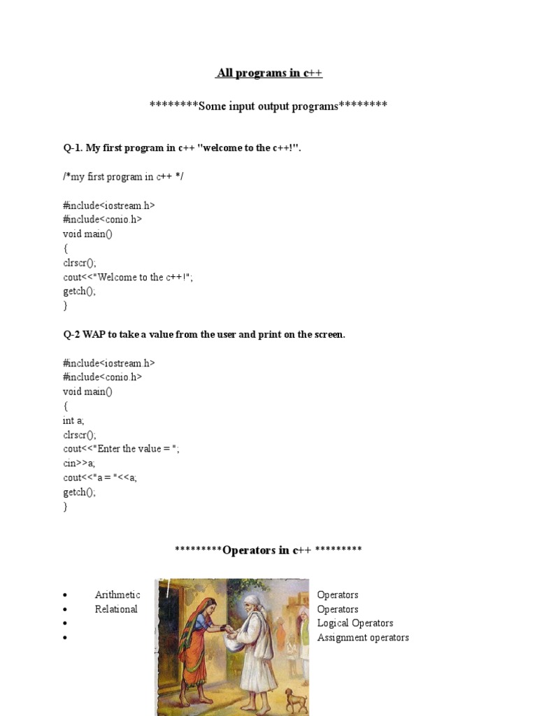 C++ Input Output and Conditional Programs | PDF | Pointer (Computer Programming) | Computing