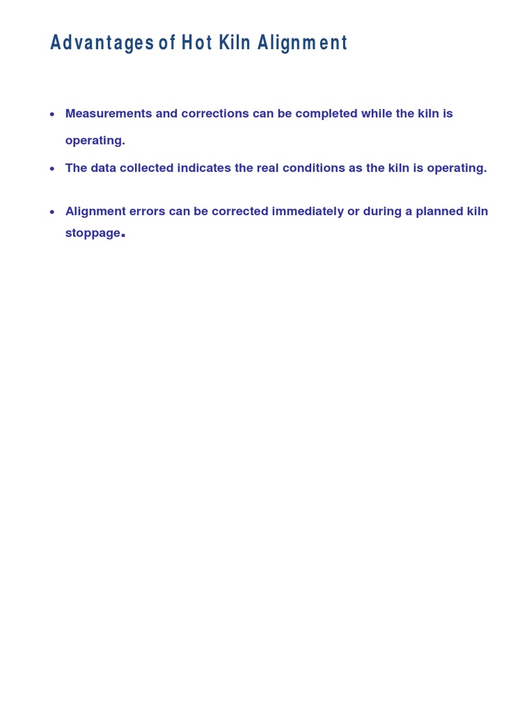 Advantages of Hot Kiln Alignment | PDF