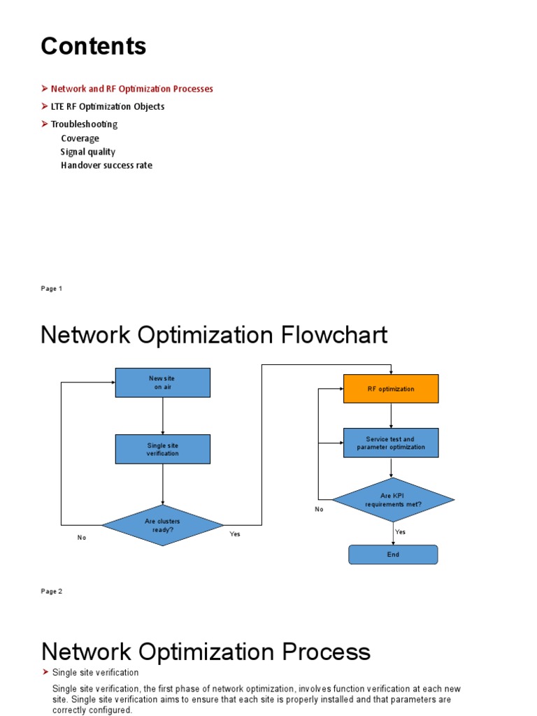 LTE RF Optimization | PDF | Bandwidth (Signal Processing) | Antenna (Radio)