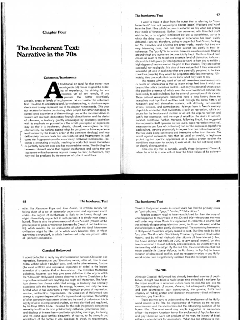 The Incoherent Text... | PDF