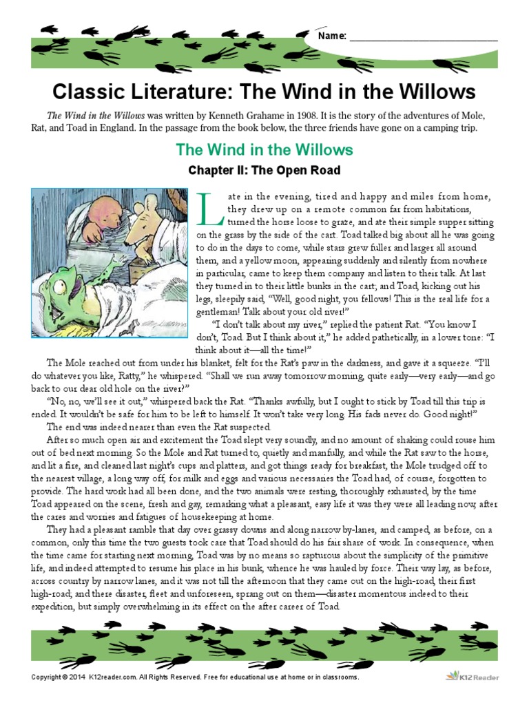 Classic Literature The Wind in The Willows | PDF | The Wind In The Willows