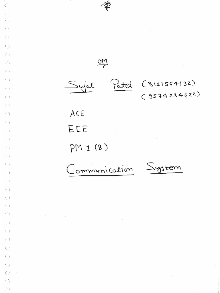 DIGITAL COMMUNICATION Notes by Sujal Patel PDF | PDF