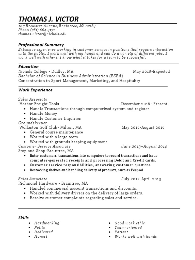 Thomas J Victor Resume | PDF | Business | Finance & Money Management