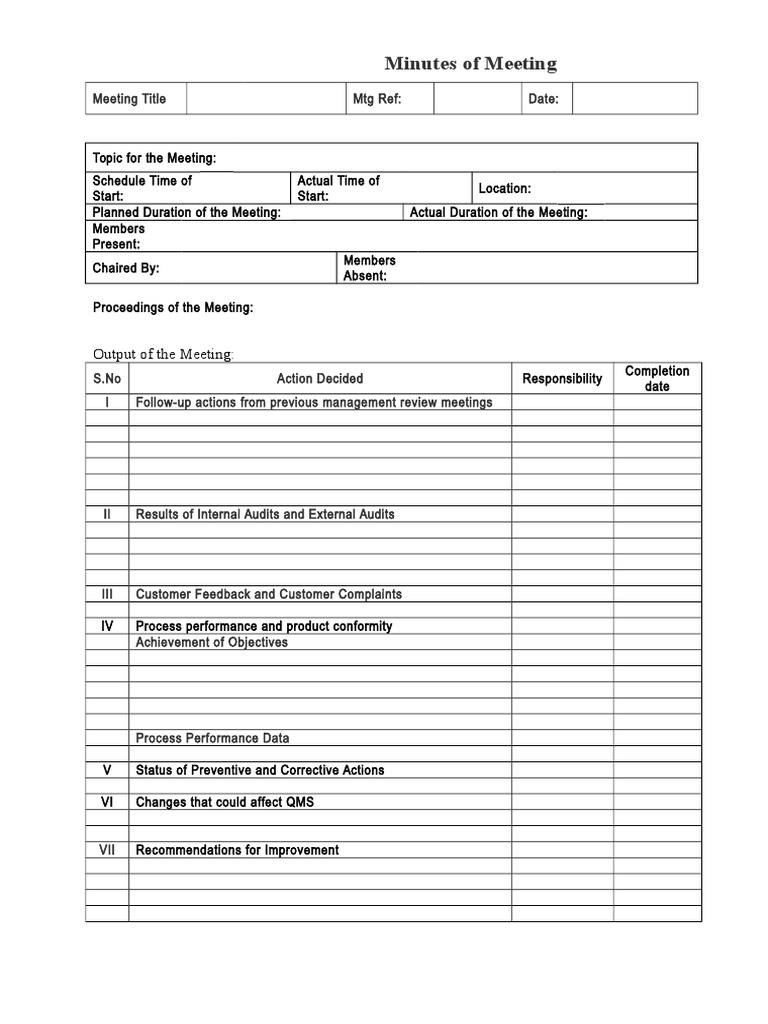 MRM Minutes Format | PDF | Business
