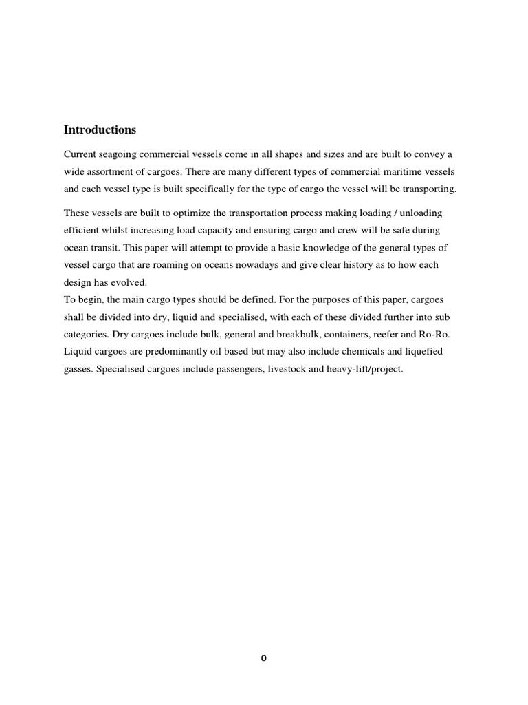 Assignment 1 Maritime Transport | PDF | Cargo | Cargo Ship