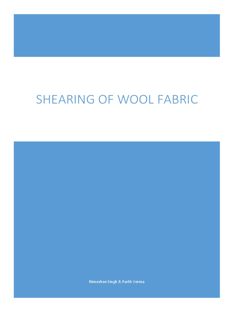 Shearing | PDF | Textiles | Blade