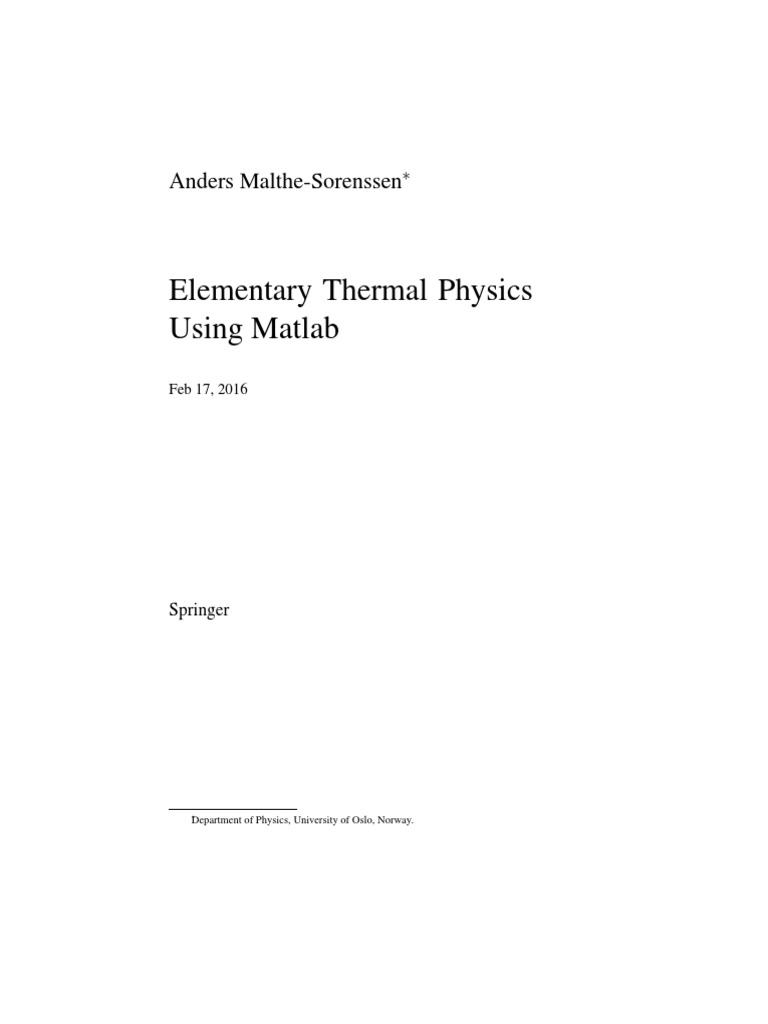 Chap05 Matlab | PDF | Molecular Dynamics | Thermodynamics