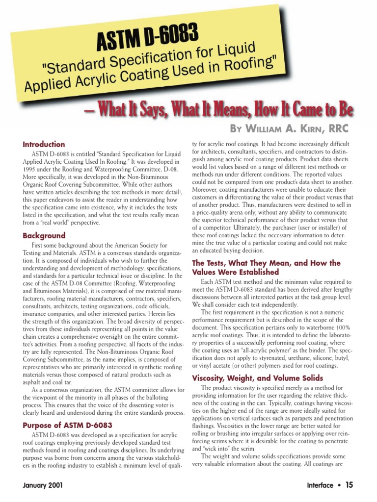 ASTM D6083-Acrylic Coatings PDF | PDF | Strength Of Materials ...