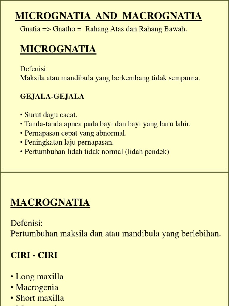 Micrognatia and Macrognatia | PDF | Pengembangan Diri | Sains & Matematika
