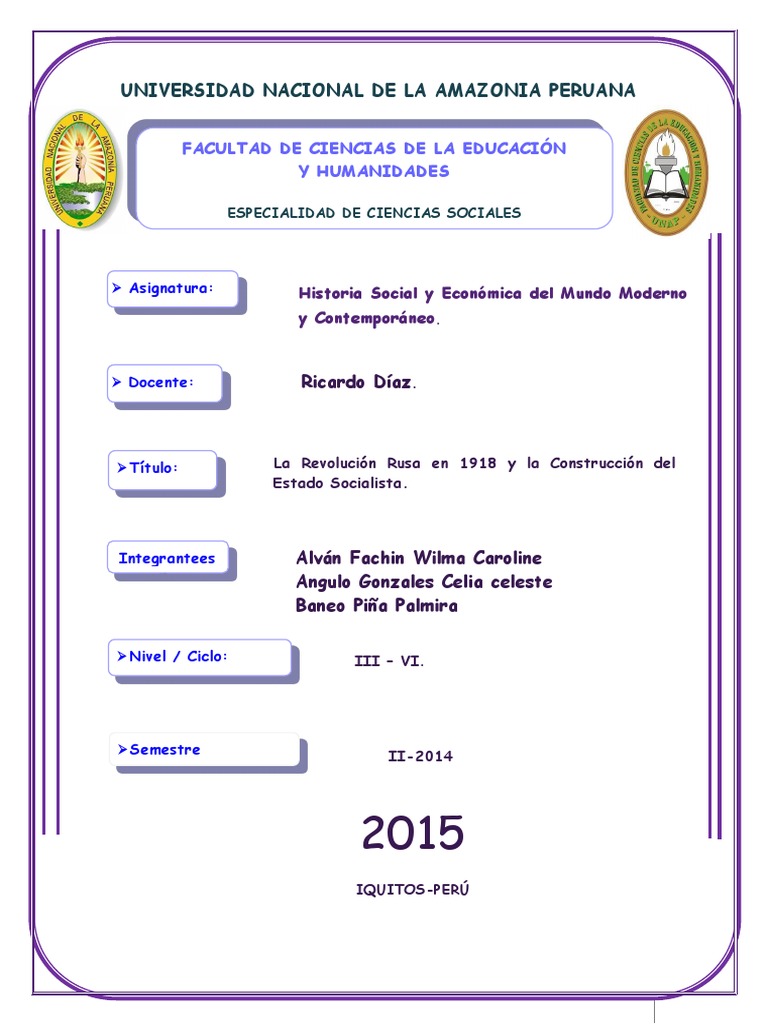 Monografía - La Revolución Rusa en 1918 - Wilma Preciosa | PDF ...