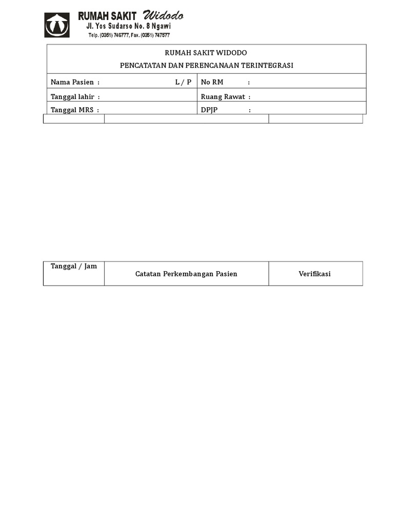 Contoh Formulir CPPT | PDF