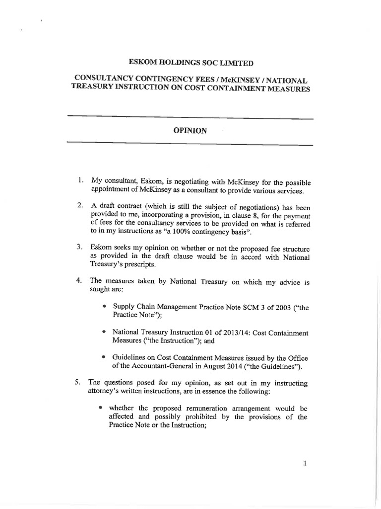 Legal Opinion Mckinsey Contract | PDF