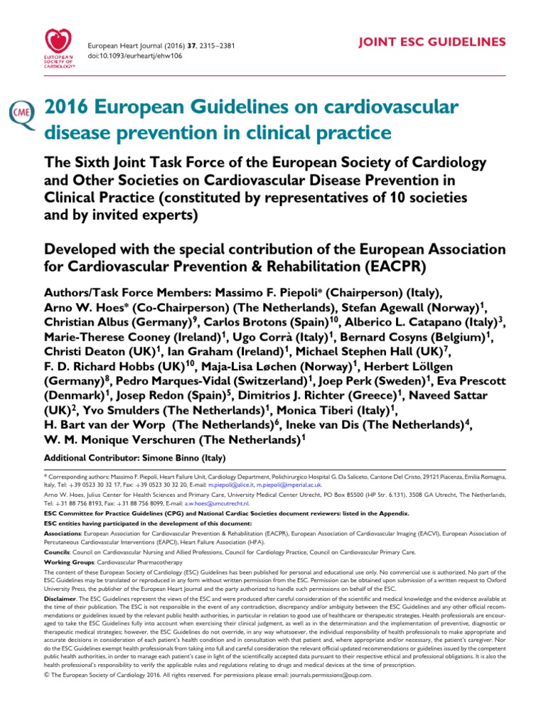 Guidelines On Cardiovascular PDF | PDF | Cardiovascular Diseases ...