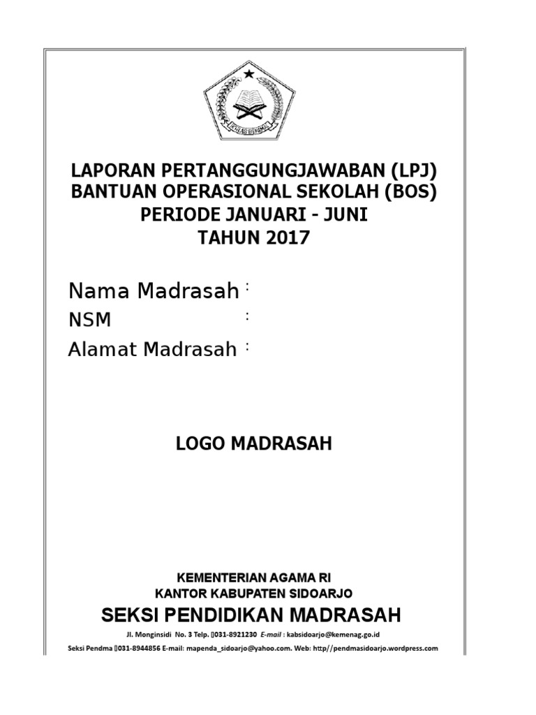 Contoh LPJ Bos 2017-1 | PDF