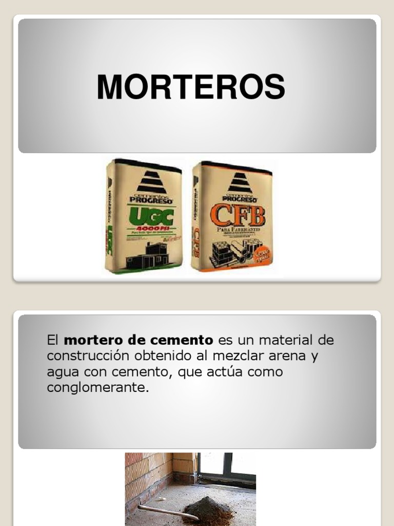 Tipos y características del mortero | PDF | Hormigón | Ingeniería de ...