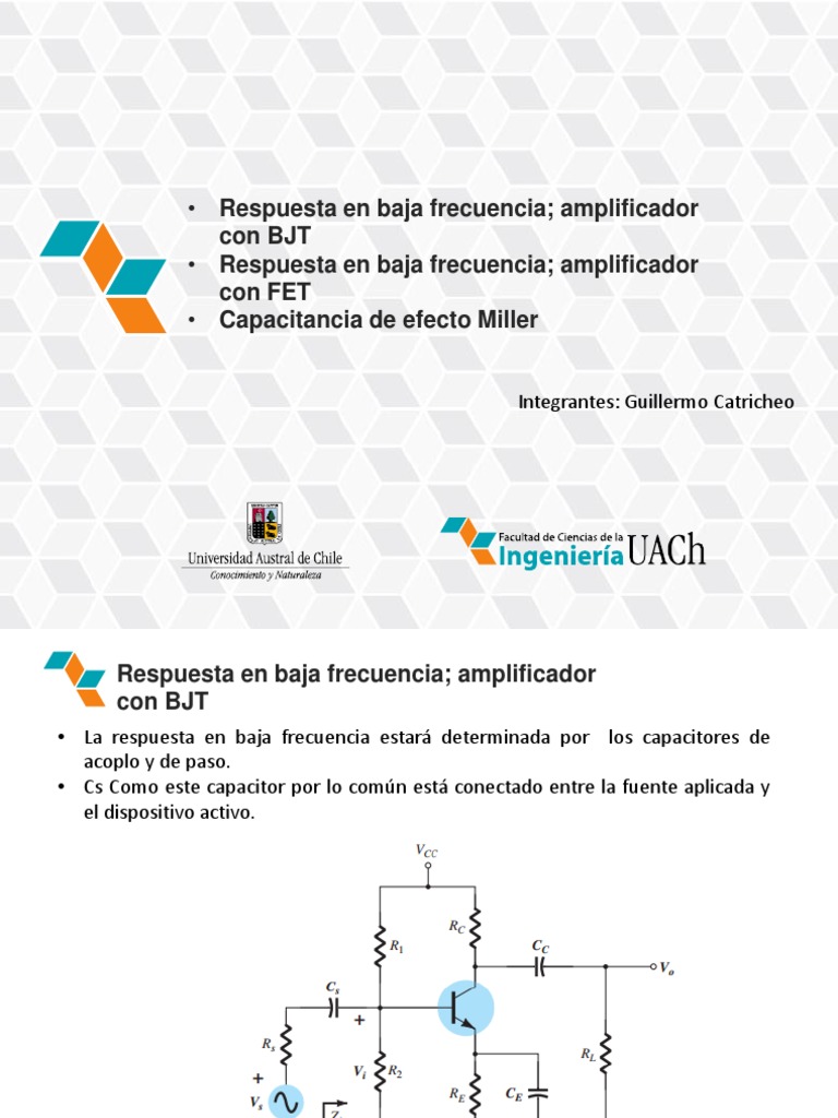 Baja Frecuencia BJT y Fet-Capacitancia de Miller | PDF