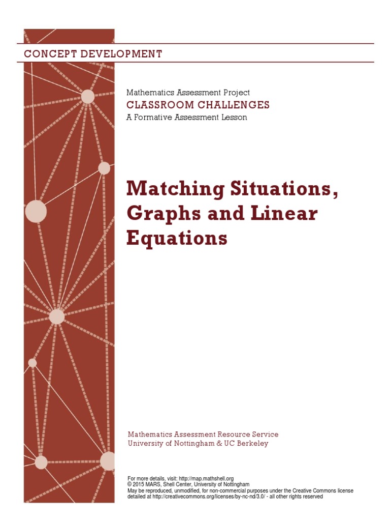 Situations Graphs Linear Equations r1 | PDF | Equations | Profit ...