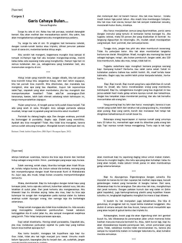 Apresiasi Cerpen 2 | PDF