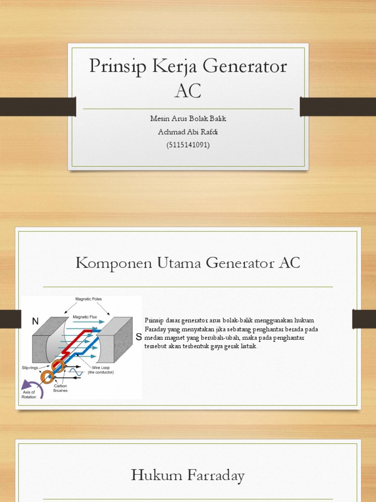 Prinsip dan Komponen Generator AC | PDF