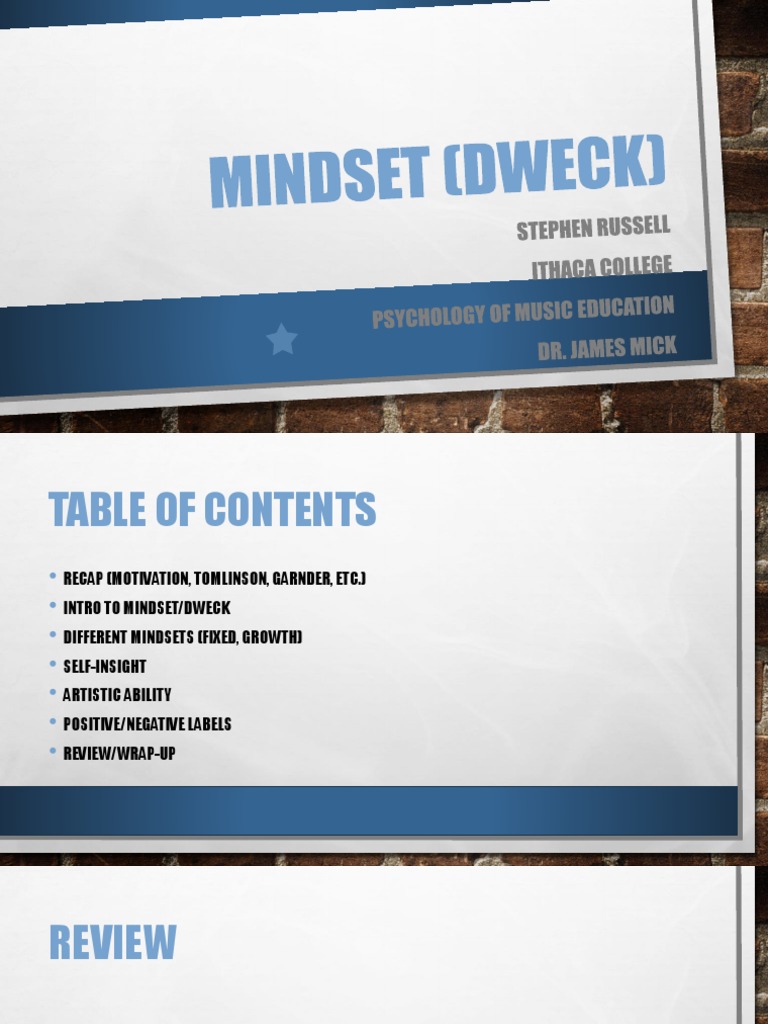 Mindset Dweck | PDF | Mindset | Educational Psychology