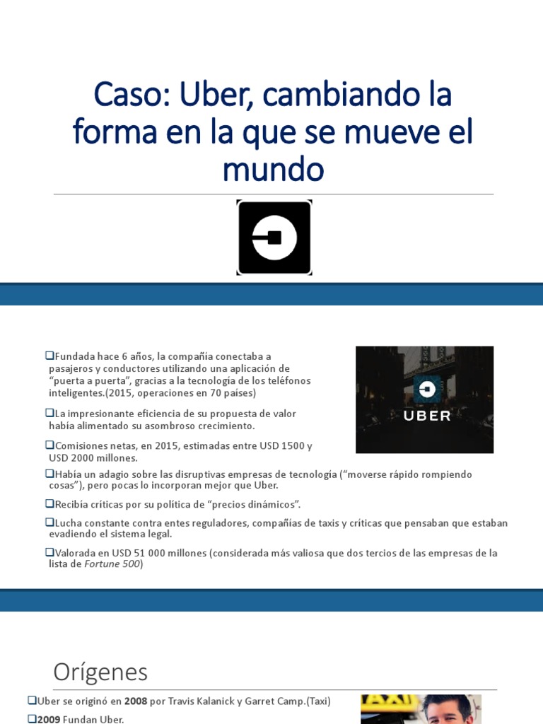 Caso Uber | PDF | Uber (Empresa) | Taxi