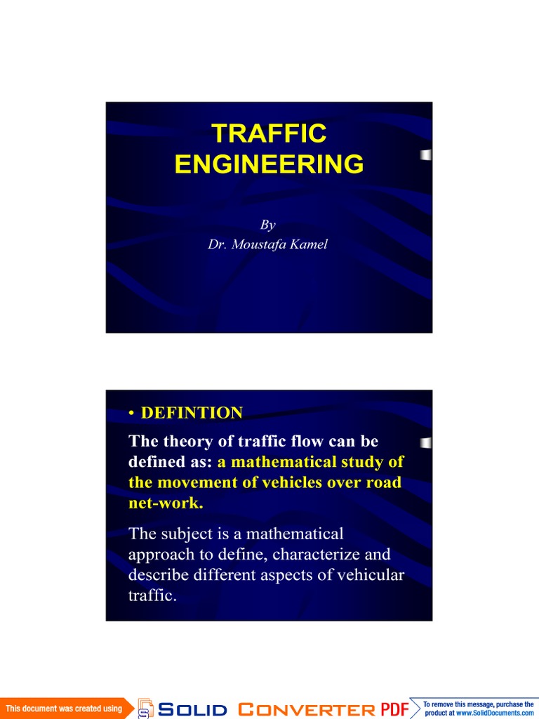 Traffic Engineering Fundamentals: A Comprehensive Guide to the Theory ...