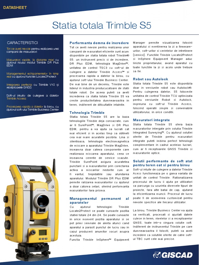 Brosura Trimble S5 | PDF