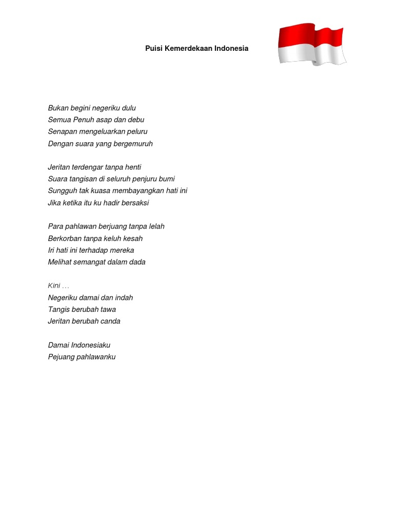 Puisi Kemerdekaan Indonesia | PDF