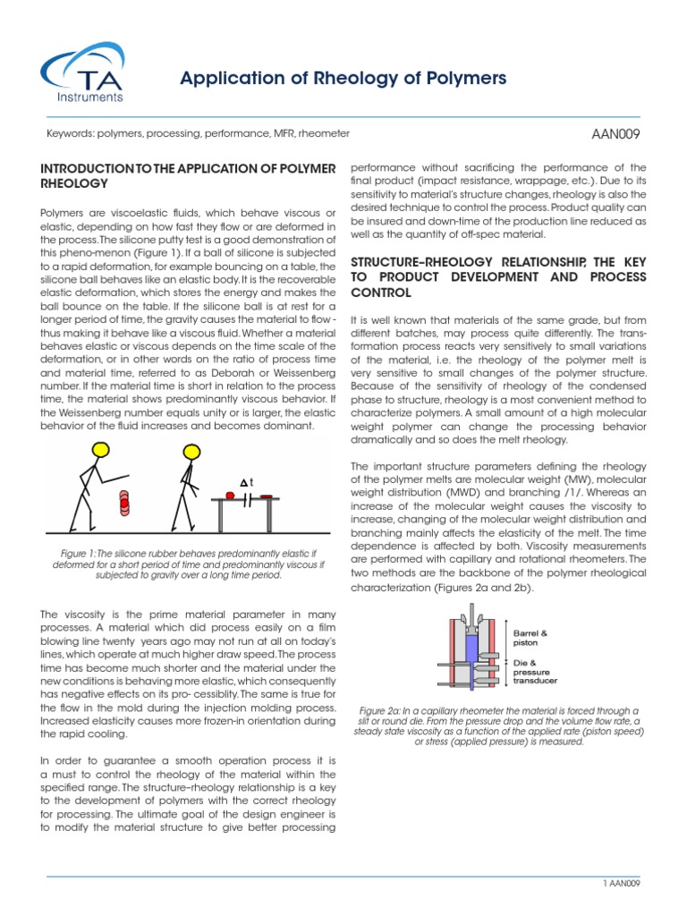 0 - Application - of - Rheology - Polymers PDF | PDF | Rheology | Viscosity