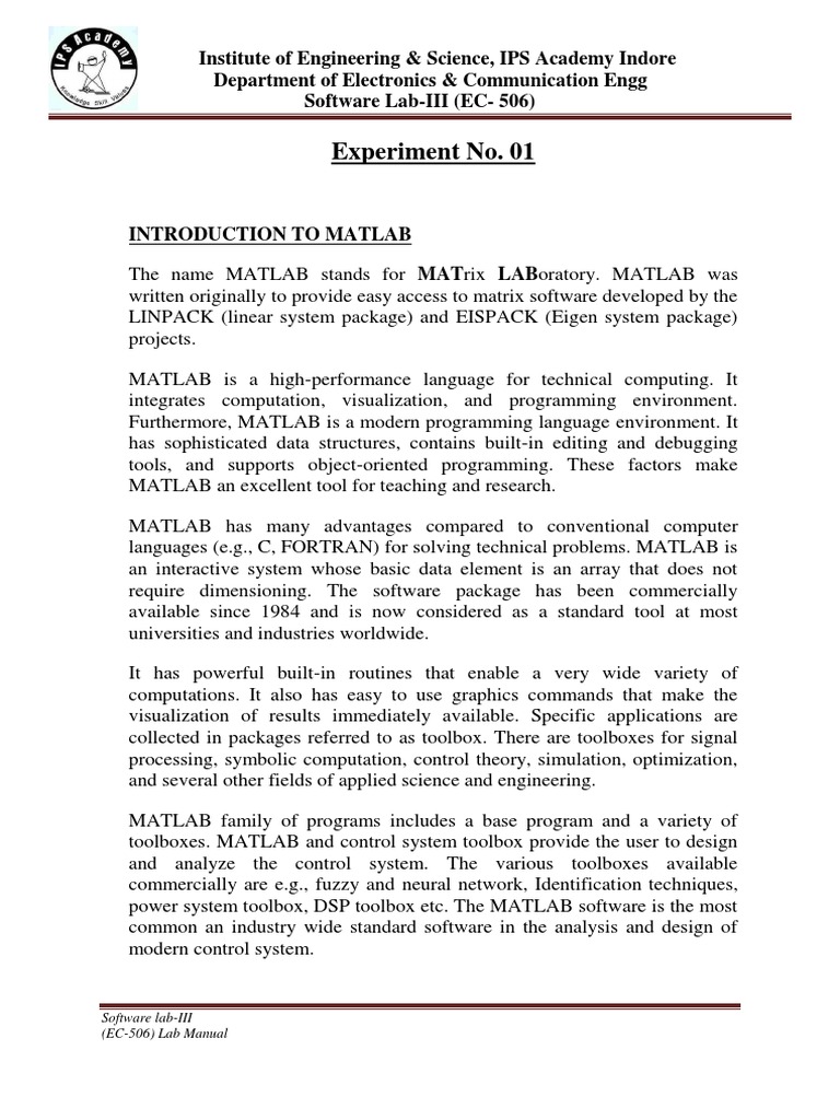 Introduction to MATLAB: Analysis of Control Systems Using Root Locus and Bode Plots | PDF ...