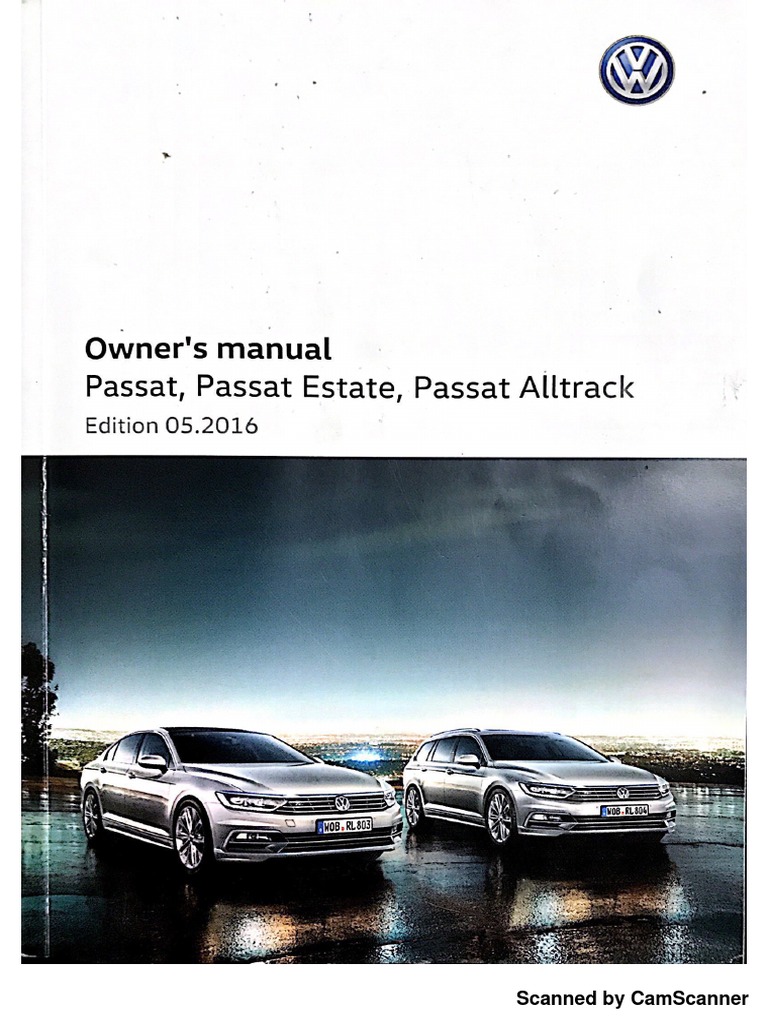 VW Passat B8 Owner's Manual_20170726131212 | Volkswagen Group ...