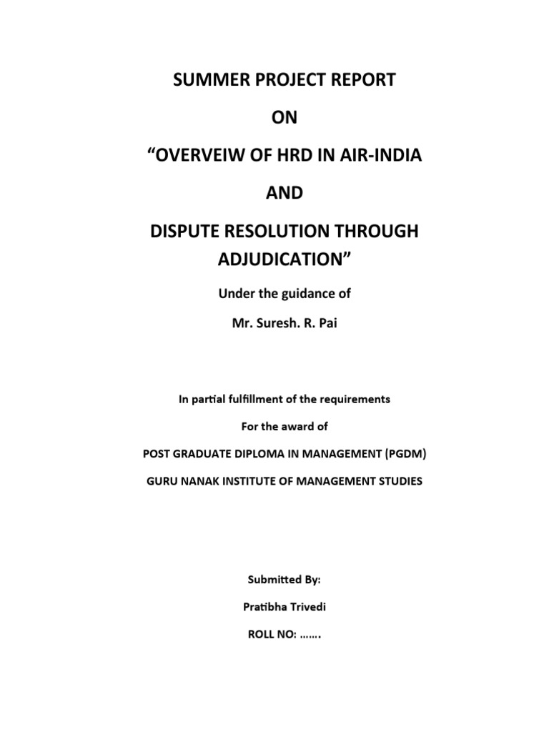 DP Summer Project Report | PDF | Marketing Research | Marketing