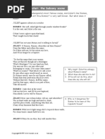 Romeo & Juliet Script (Act 2 Scene 2) Balcony Scene | PDF | Juliet ...