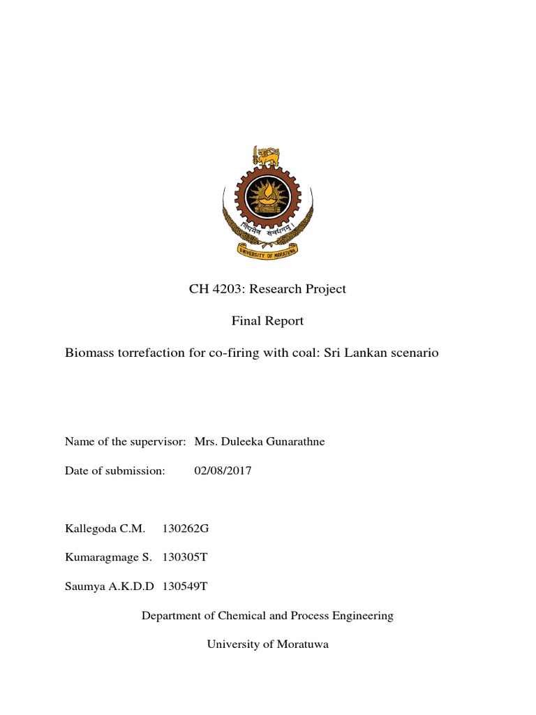 Biomass Torrefaction for Coal Cofiring | PDF | Biomass | Gasification