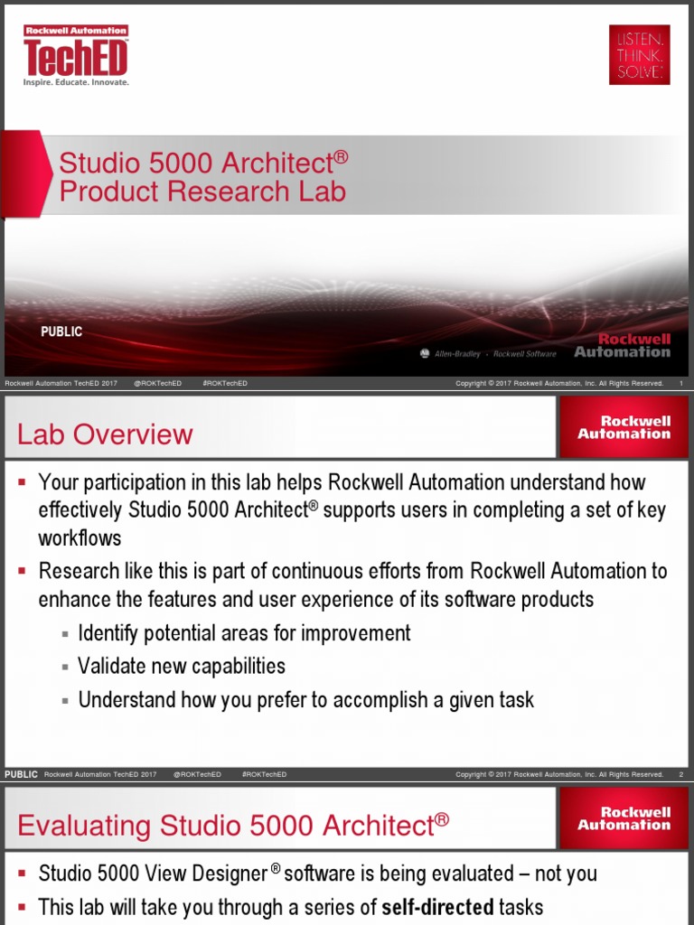 Rockwell Automation TechED 2017 - TS11 - Studio 5000 Architect Product ...