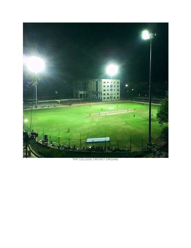 TKR College Cricket Ground Overview | PDF