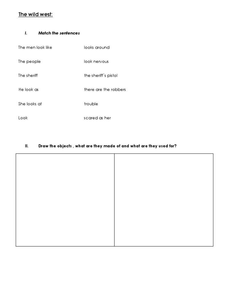 Wild West Learning Activities | PDF | Leisure