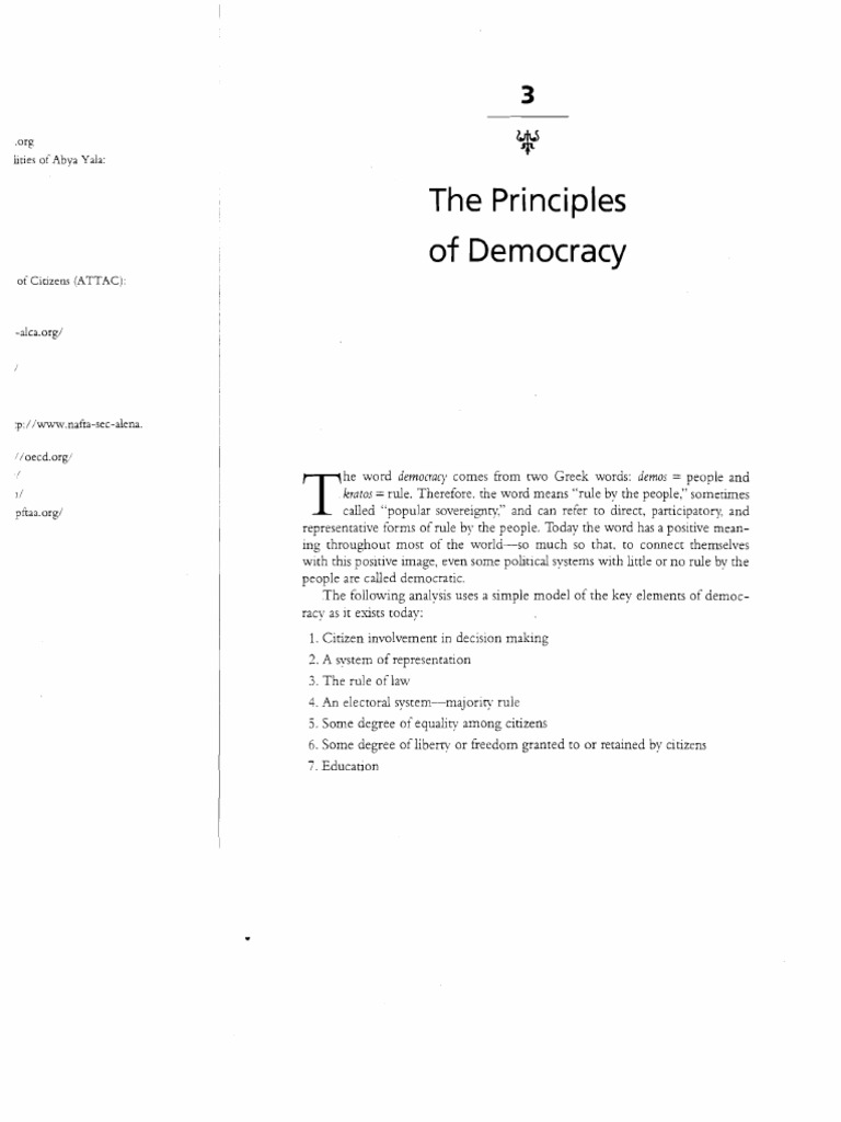 Principles of Democracy Explained | PDF | Pluralism (Political ...