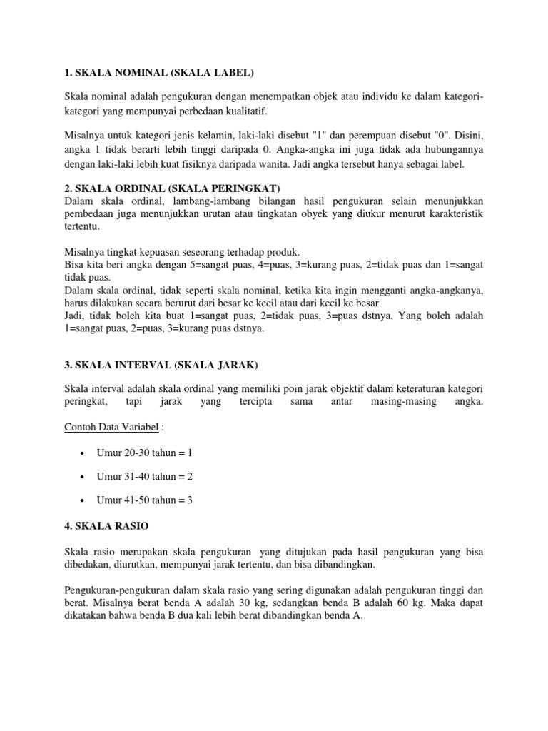 4 Macam Skala | PDF