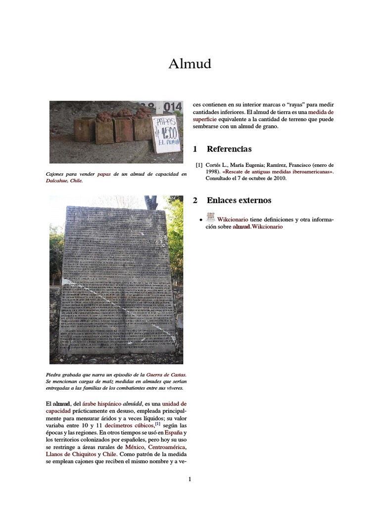 Almud | PDF | Volumen | Unidades de medida