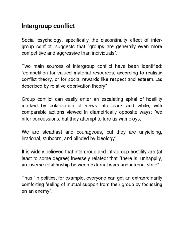 Conflict 1 | PDF | Conflict (Process) | Neuroscience