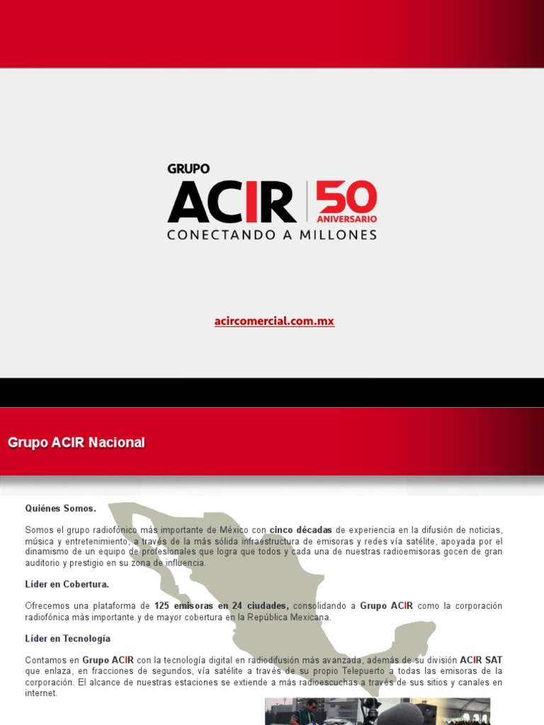 ACIR Comercial | Descargar gratis PDF | Radiodifusión | Radio