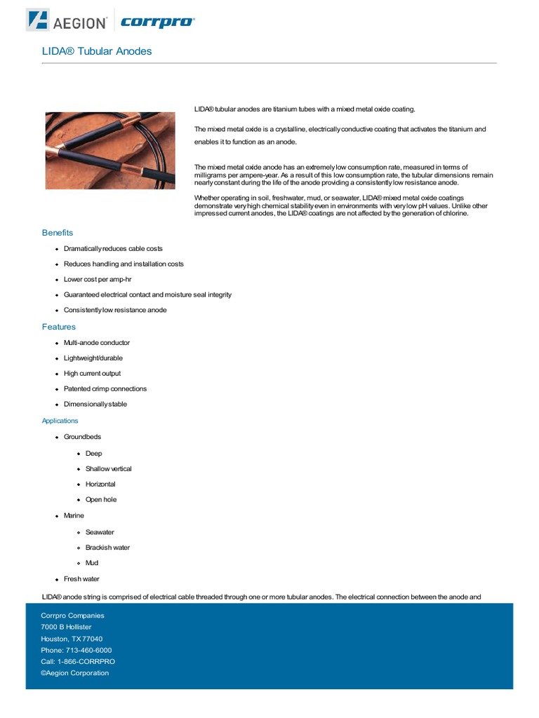 Lida Tubular Anodes | PDF | Vacuum Tube | Electrical Connector