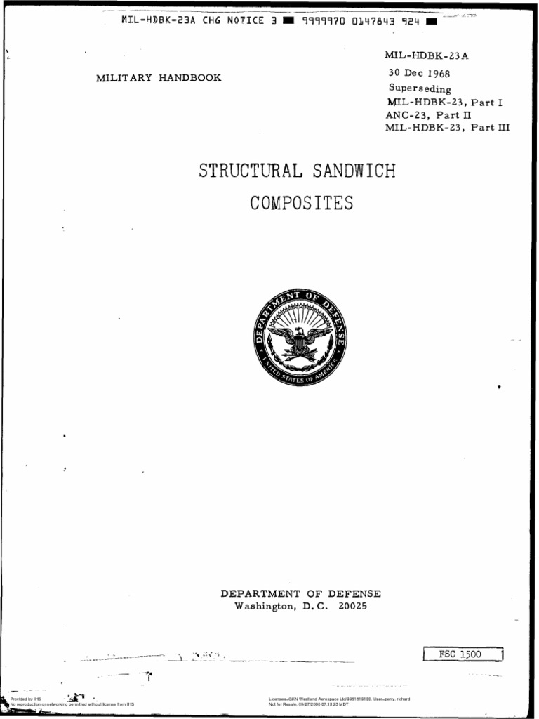 MIL-HDBK-23 Structural Sandwich Composites | PDF | Buckling | Chemical ...