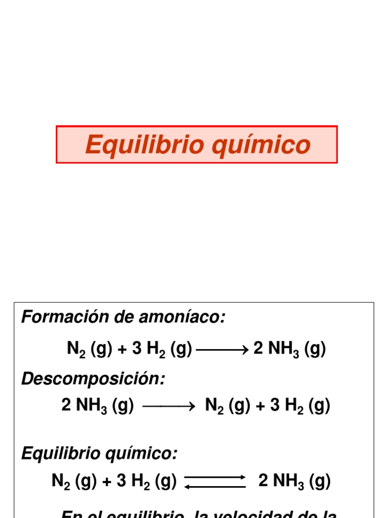 equilibrio quimico