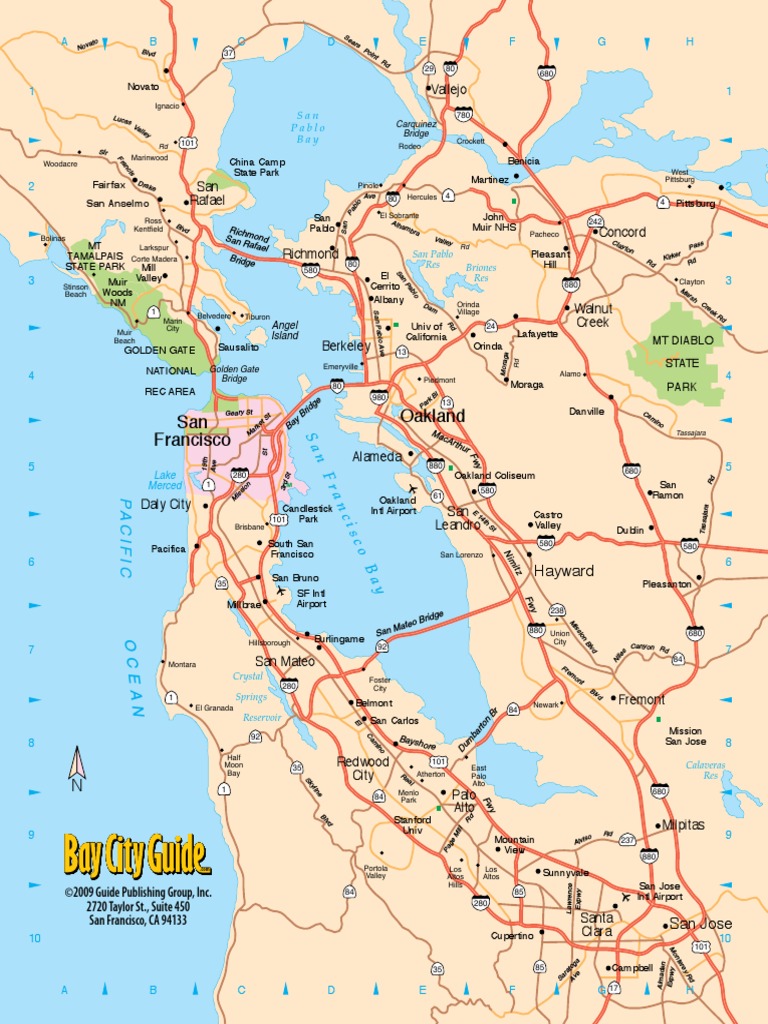 San Francisco Bay Area Map | PDF | San Francisco Bay Area | California