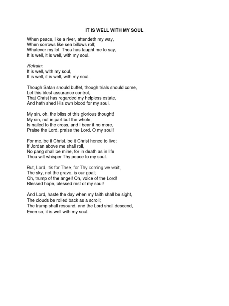 It is Well With My Soul