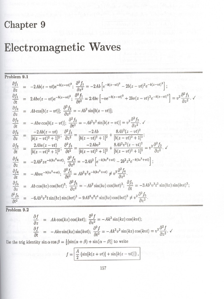 Introduction To Electrodynamics (Solutions) - ch09 PDF | PDF | Oscillation | Force
