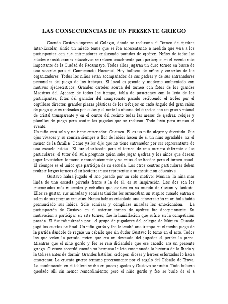 Cuento De Gus Pdf Pdf Ajedrez Juegos De Mesa Tradicionales