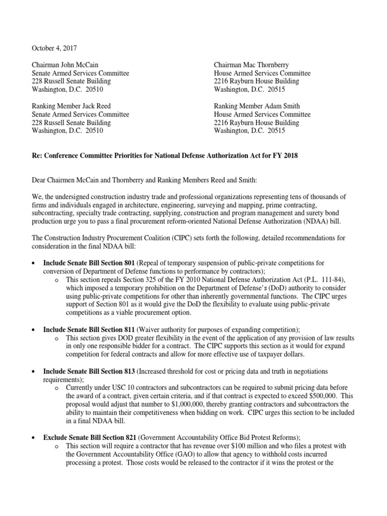 Cipc Conference Letter - 2018 Ndaa | PDF | Regulatory Compliance ...